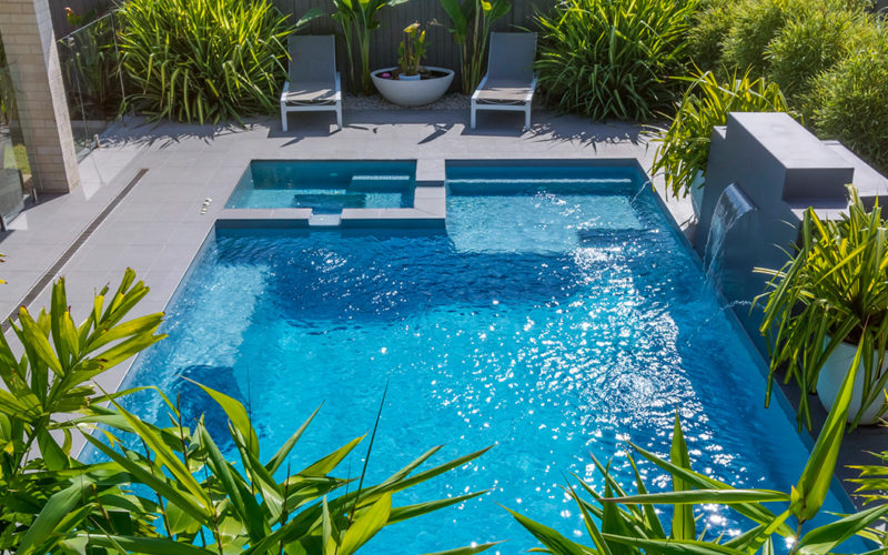 Combination Pool Splash Pad Spa And Pool Leisure Pools Australia