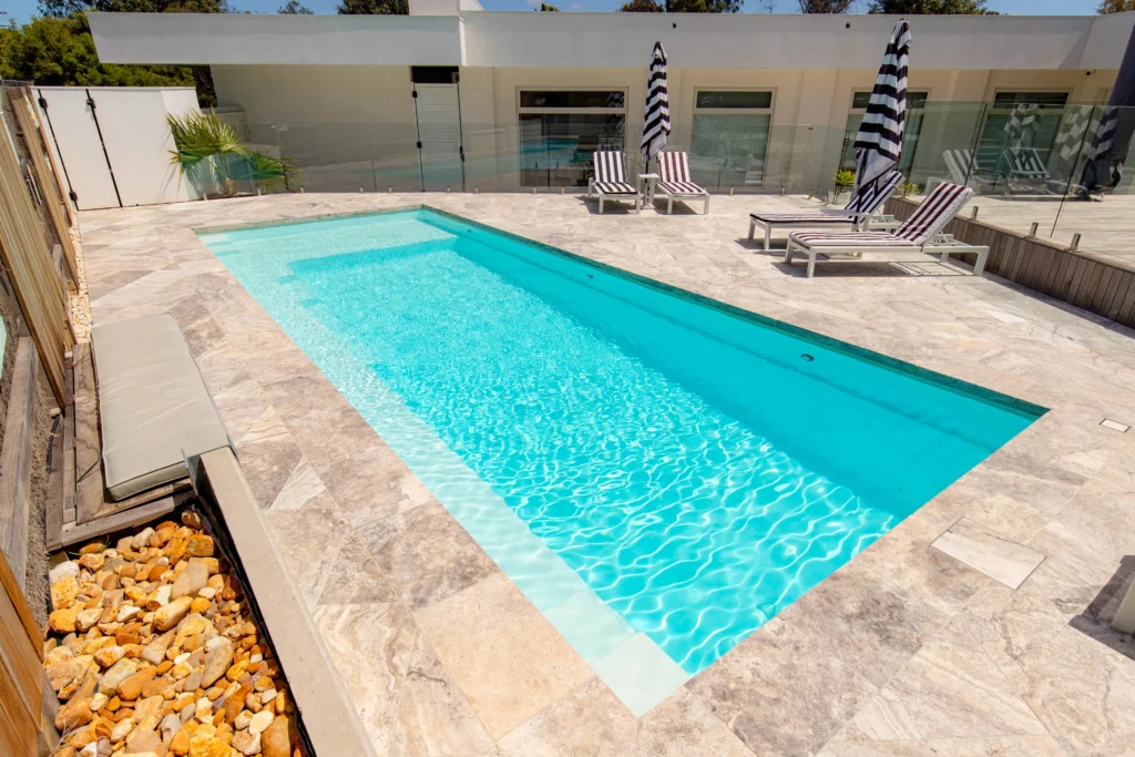 The Reflection with Splash Deck 9.50m in Shimmer White installed by ...